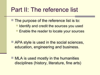 Introduction to Bibliographic Citation | PPT