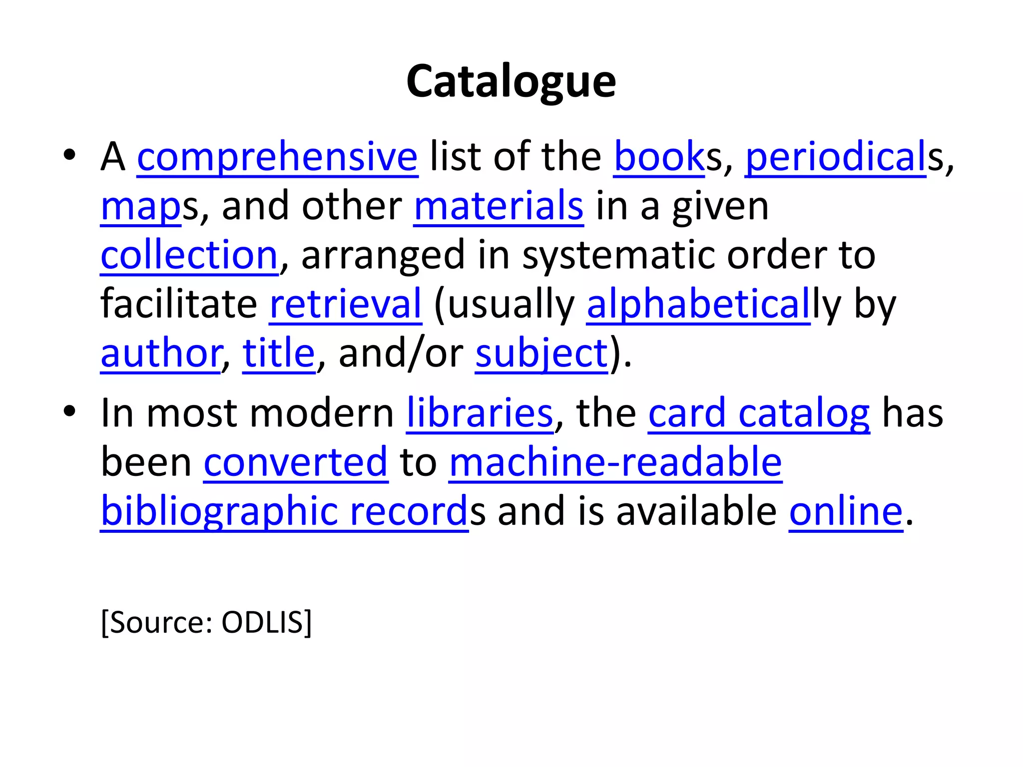 Bibliographic control : Basics | PPT