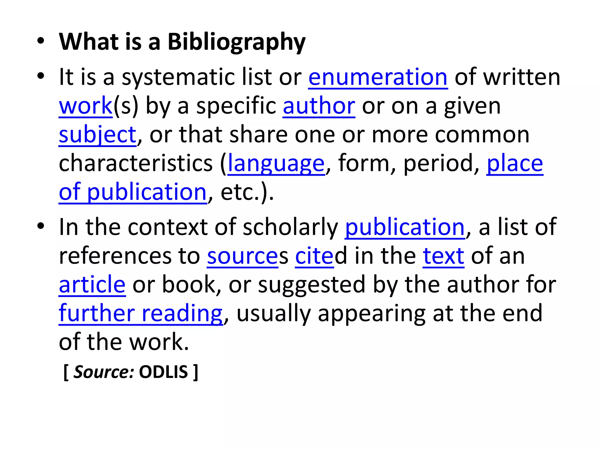 Bibliographic control : Basics | PPT