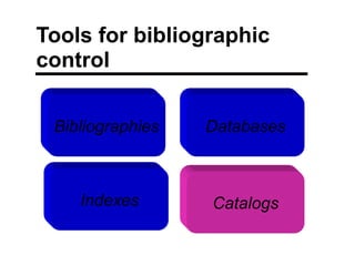 Bibliographic control : Basics | PPT