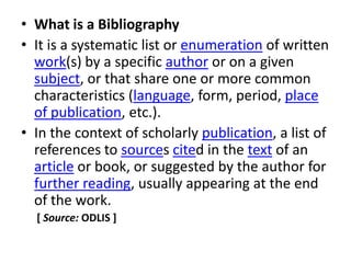 Bibliographic control : Basics | PPT