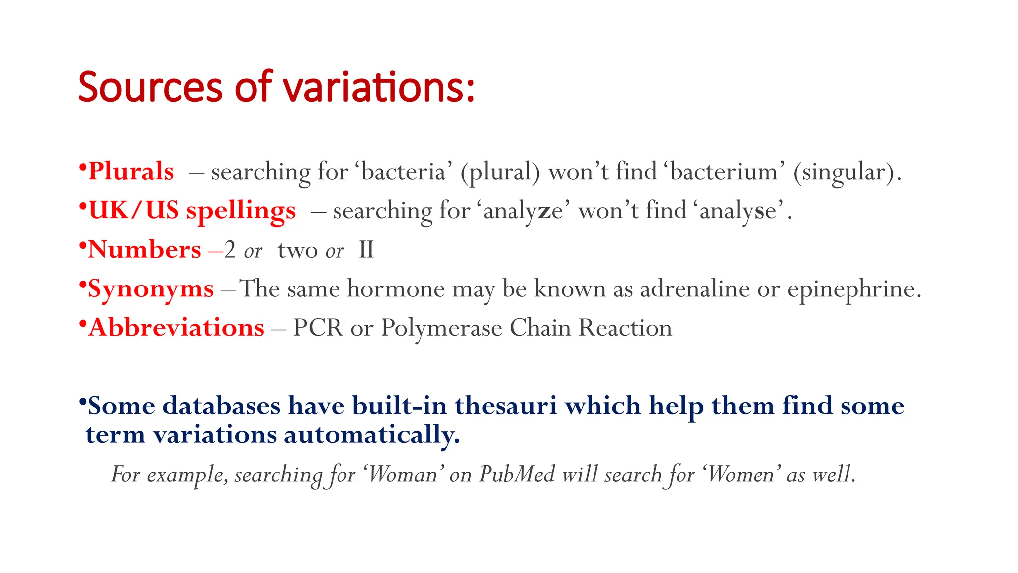 Bibliographic database searching for medical research..pptx