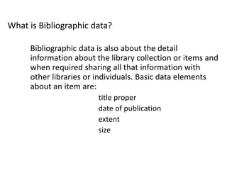 Bibliographic description an overview | PDF