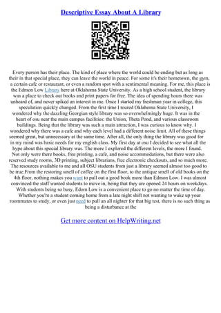 Bibliographic Essay Example | PDF