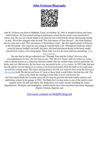 Bibliographic Essay Example PDF
