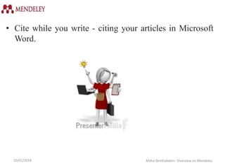 Bibliographic management software overview on mendeley | PPT