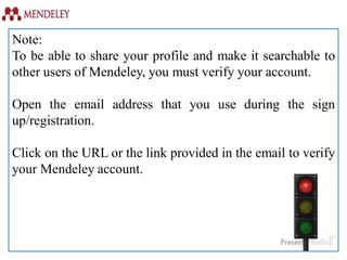 Bibliographic management software overview on mendeley | PPT