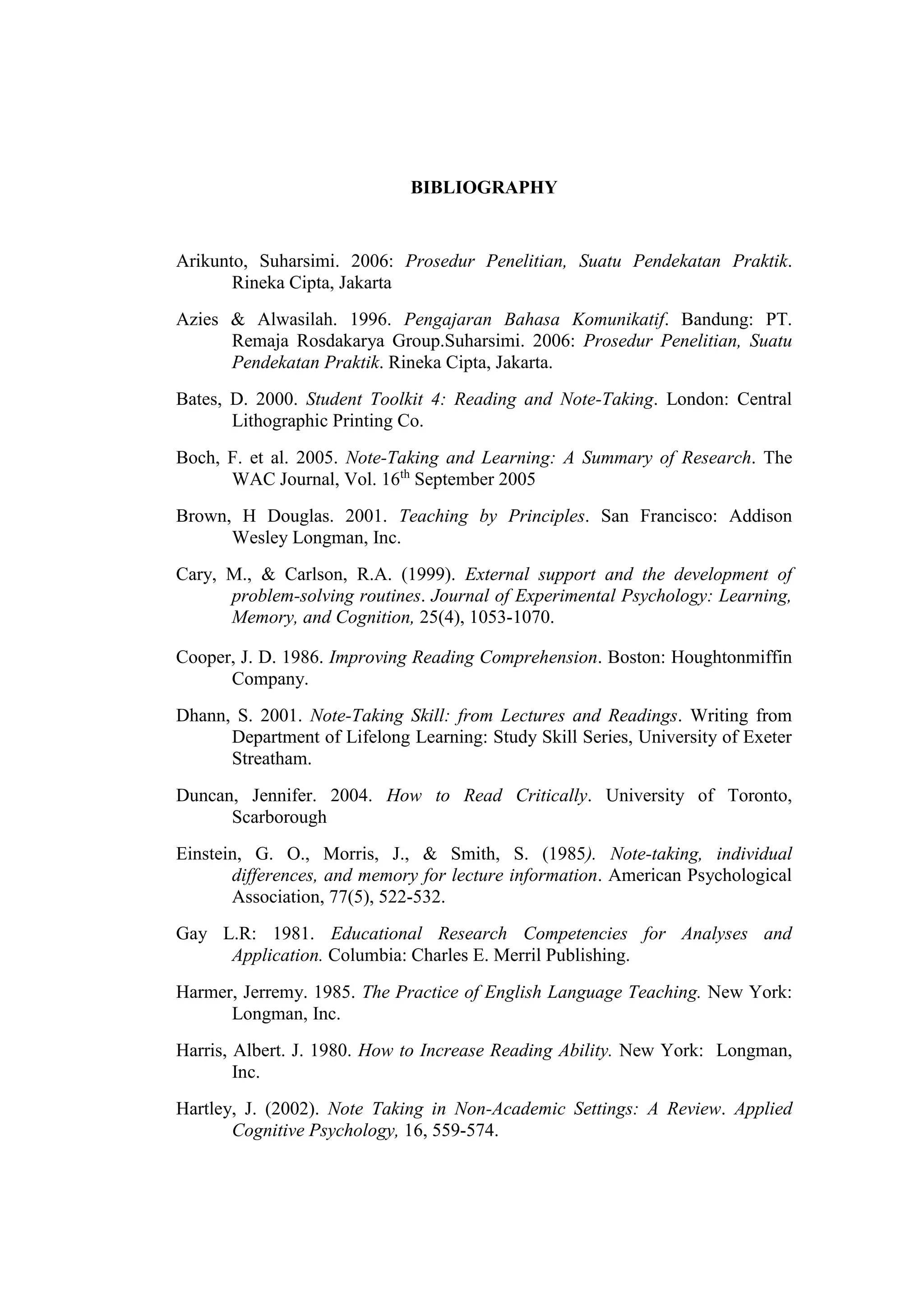 Bibliography | DOCX