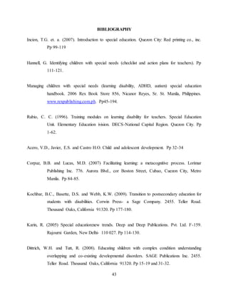 Bibliography | DOCX | Special Education | Education