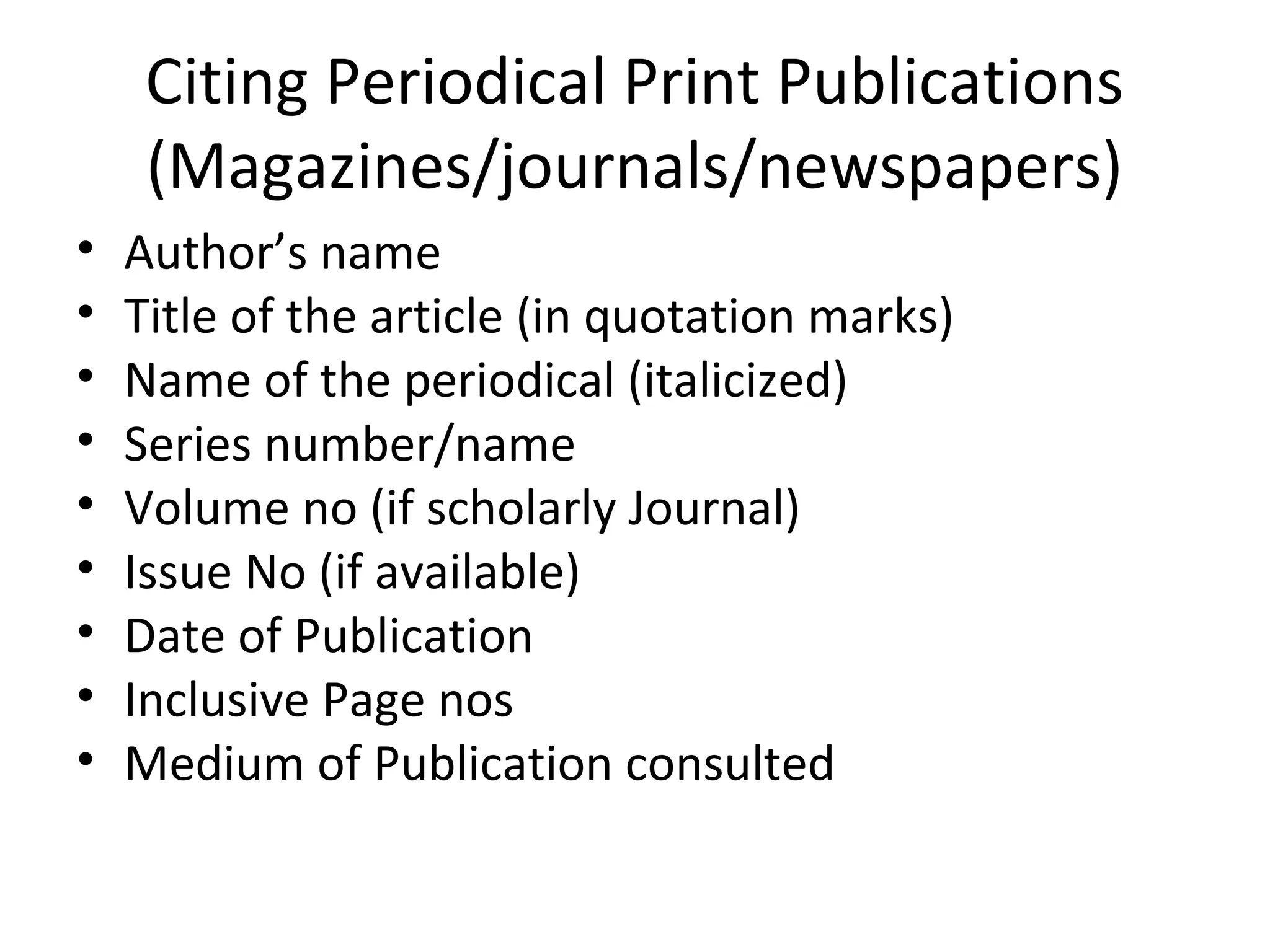 Bibliography | PPT