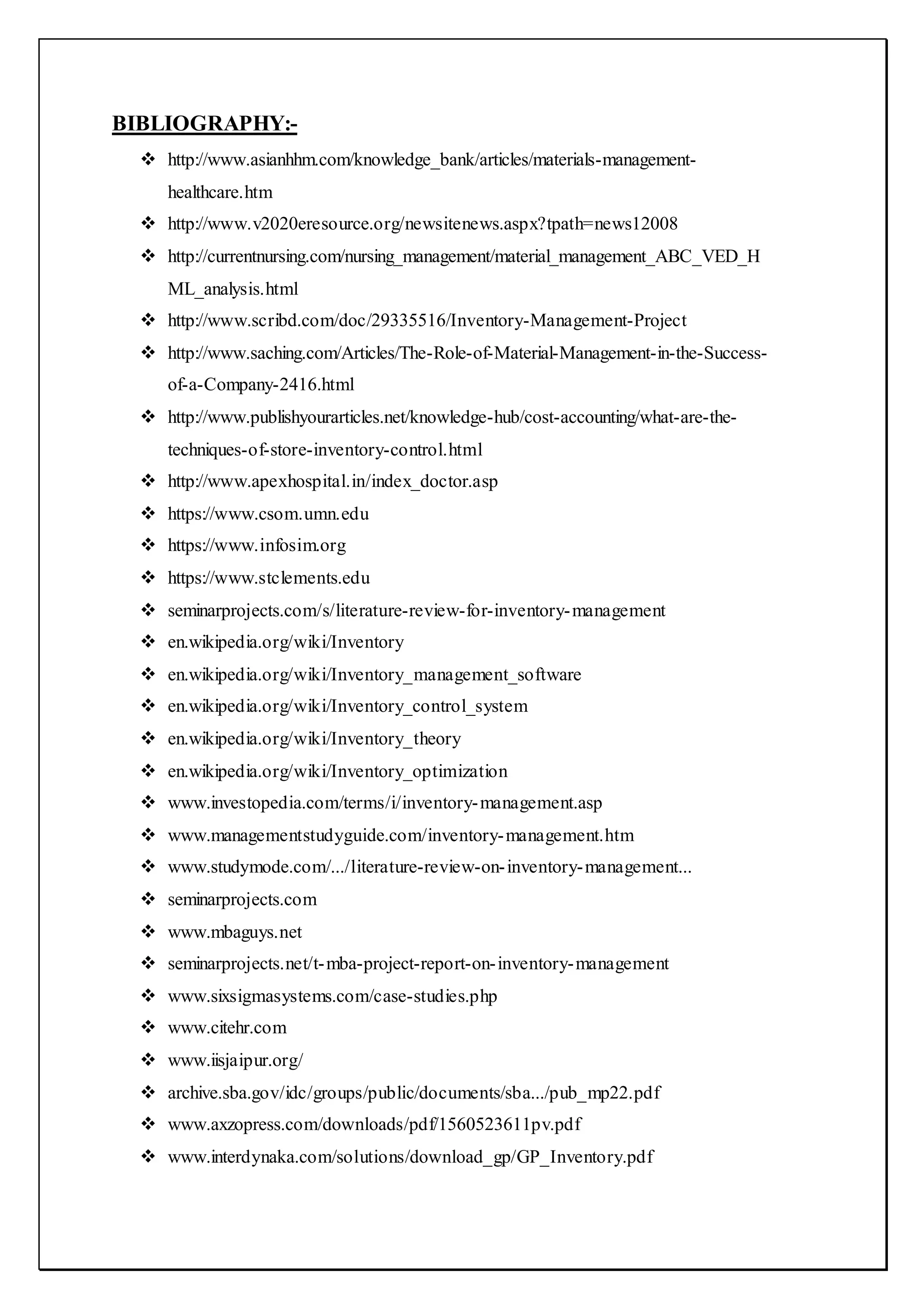 Bibliography | DOCX