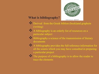 Way to write bibliography | PPTX
