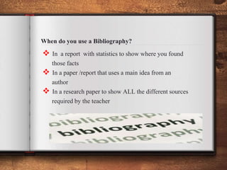 Way to write bibliography | PPT