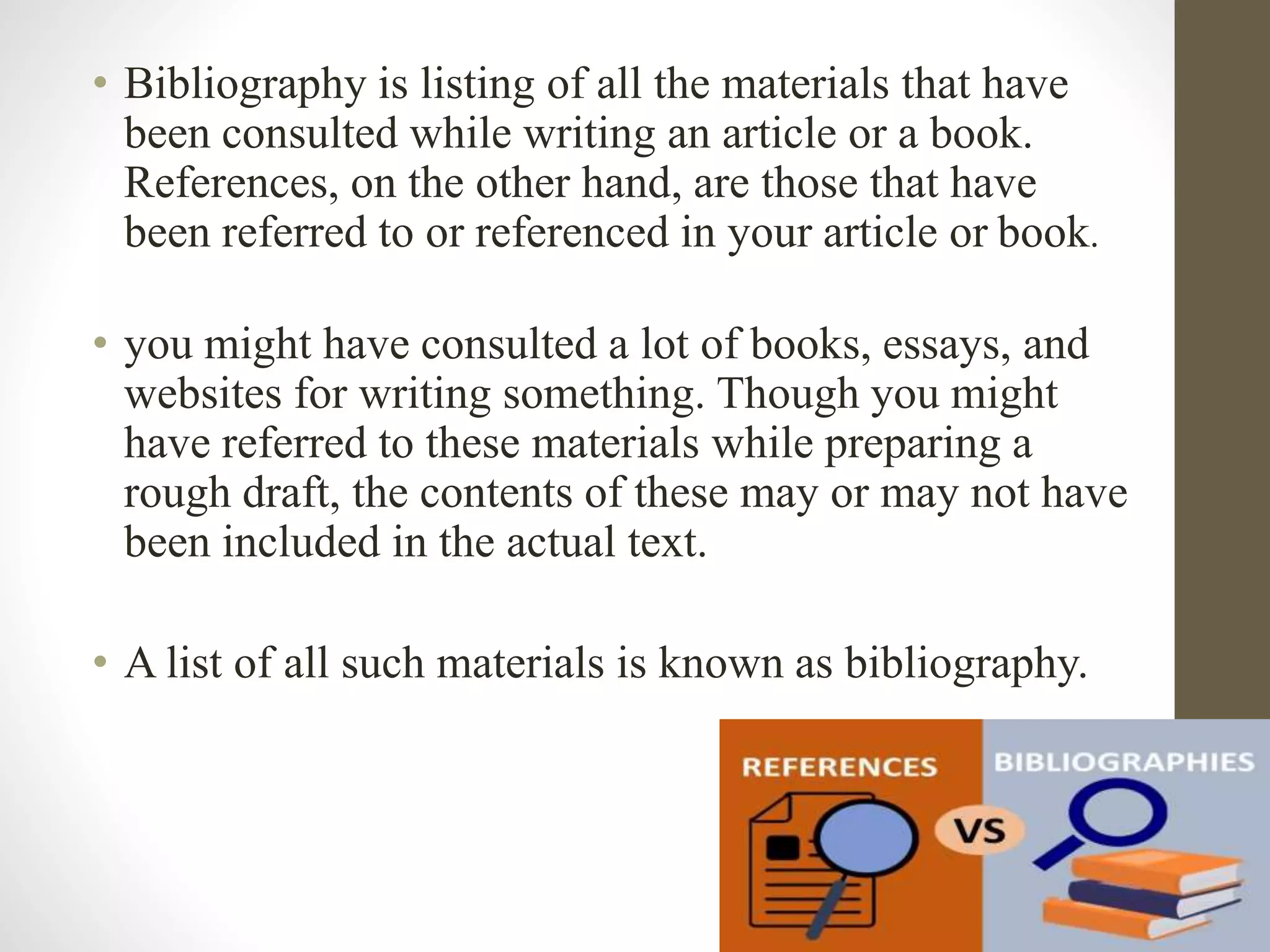 bibliography and references | PPTX