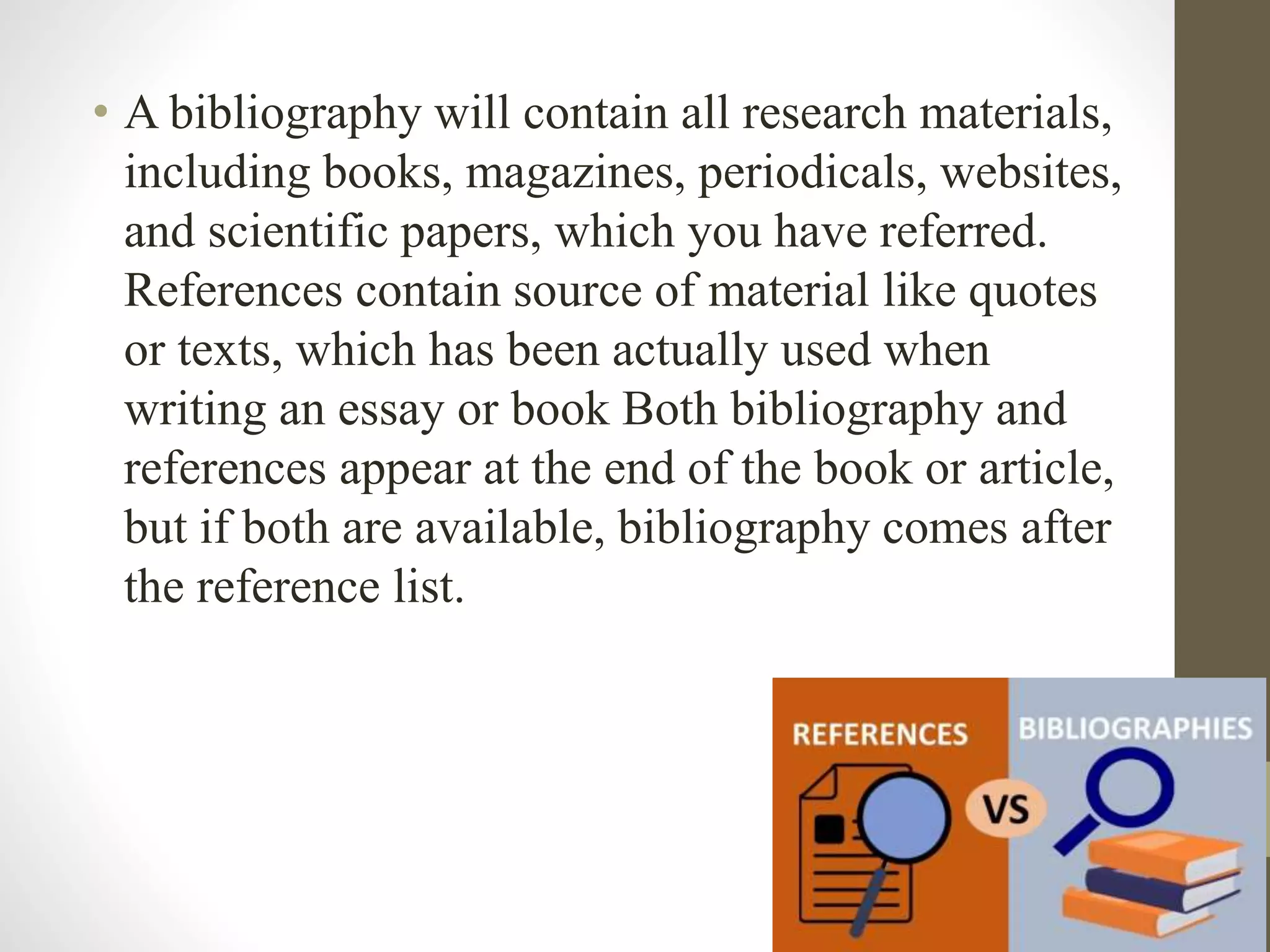 bibliography and references | PPTX