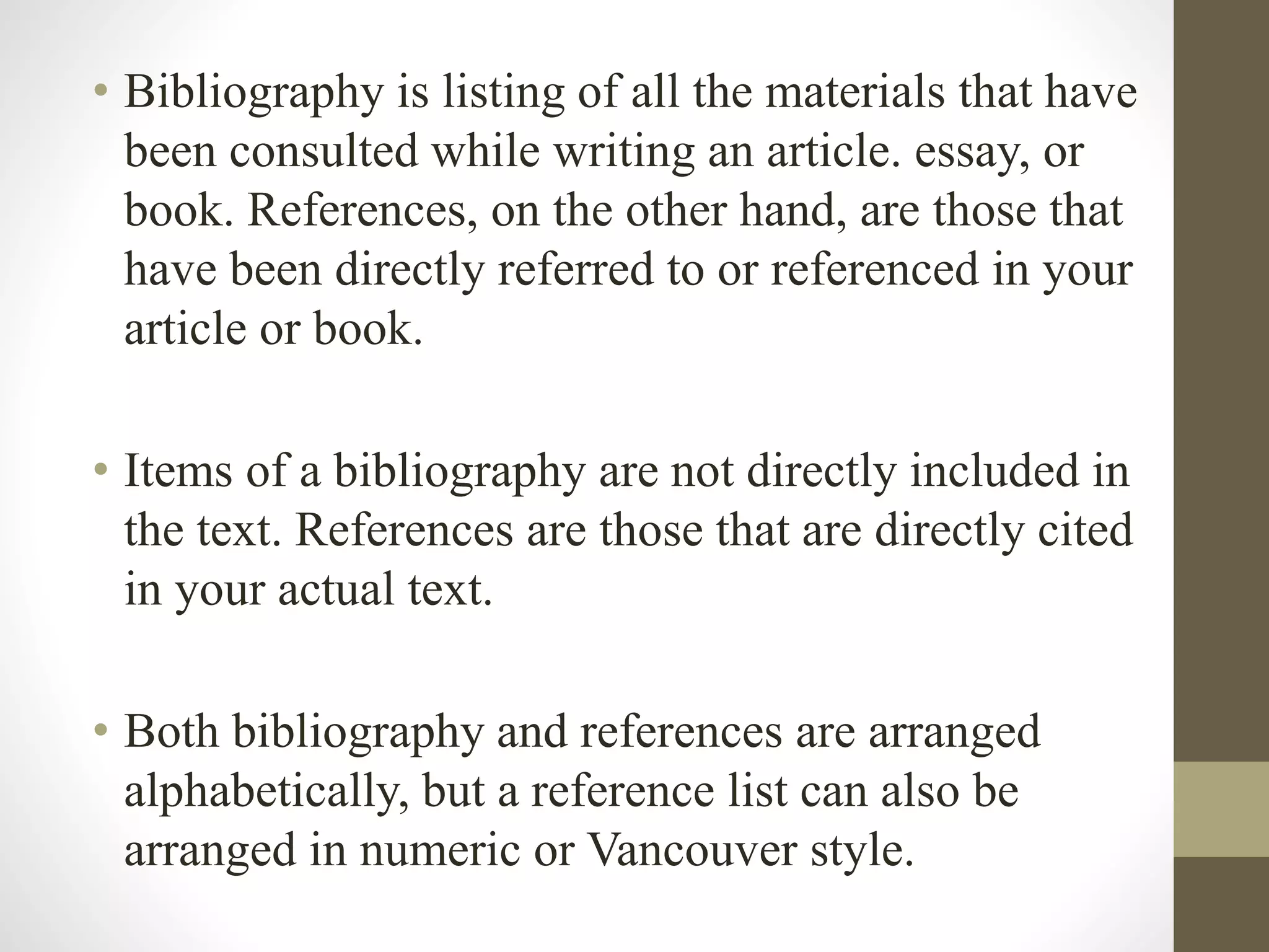 bibliography and references | PPTX