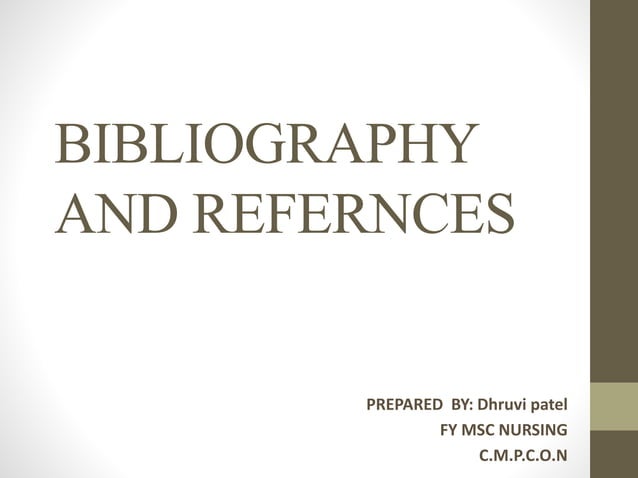 bibliography and references | PPTX | Desktop Publishing | Computer ...