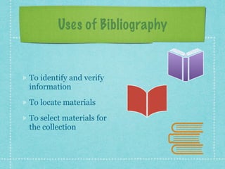 Bibliography: definitions and types | PDF