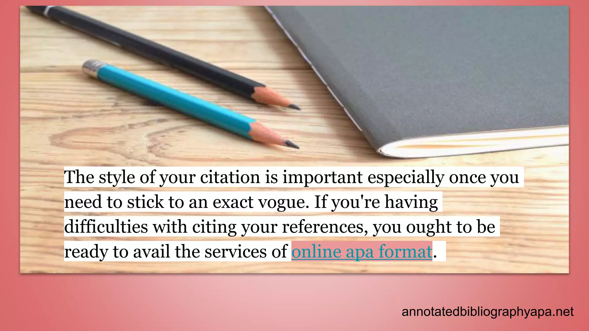 Using Annotated Bibliography APA Generator | PPT Using Annotated Bibliography APA Generator | PPT