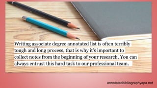 Using Annotated Bibliography APA Generator | PPTX