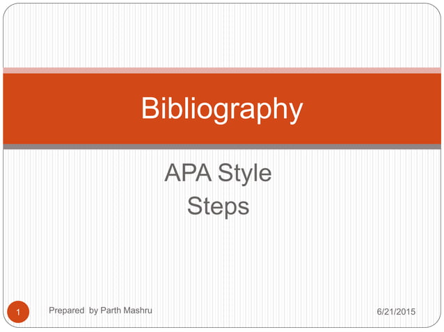 Bibliography apa style | PPT