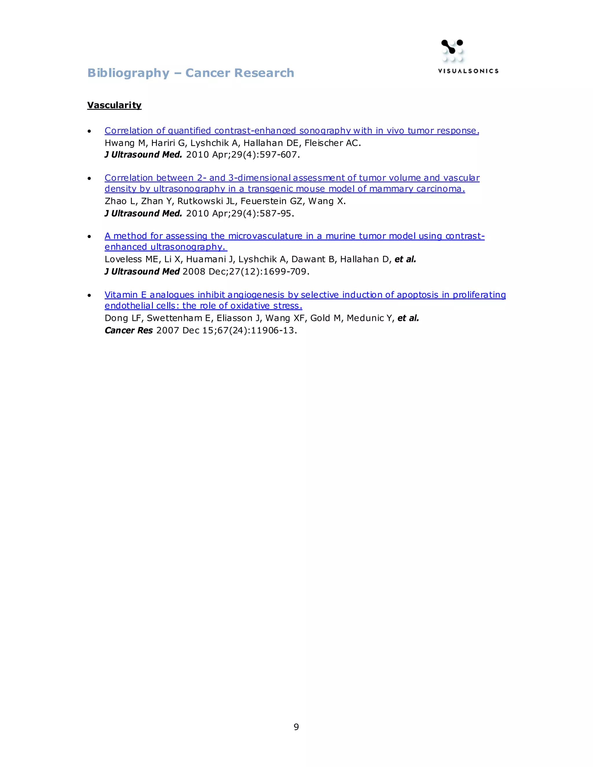 Bibliography: Cancer Ver 1.2 | PDF