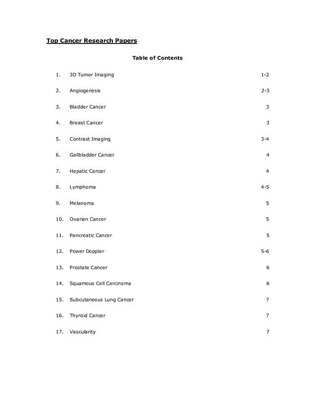 Bibliography: Cancer Ver 1.2 | PDF