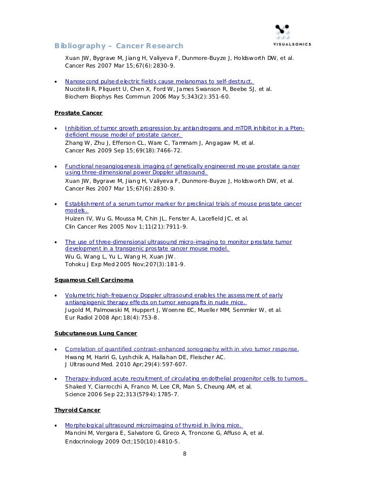 Bibliography: Cancer Ver 1.2