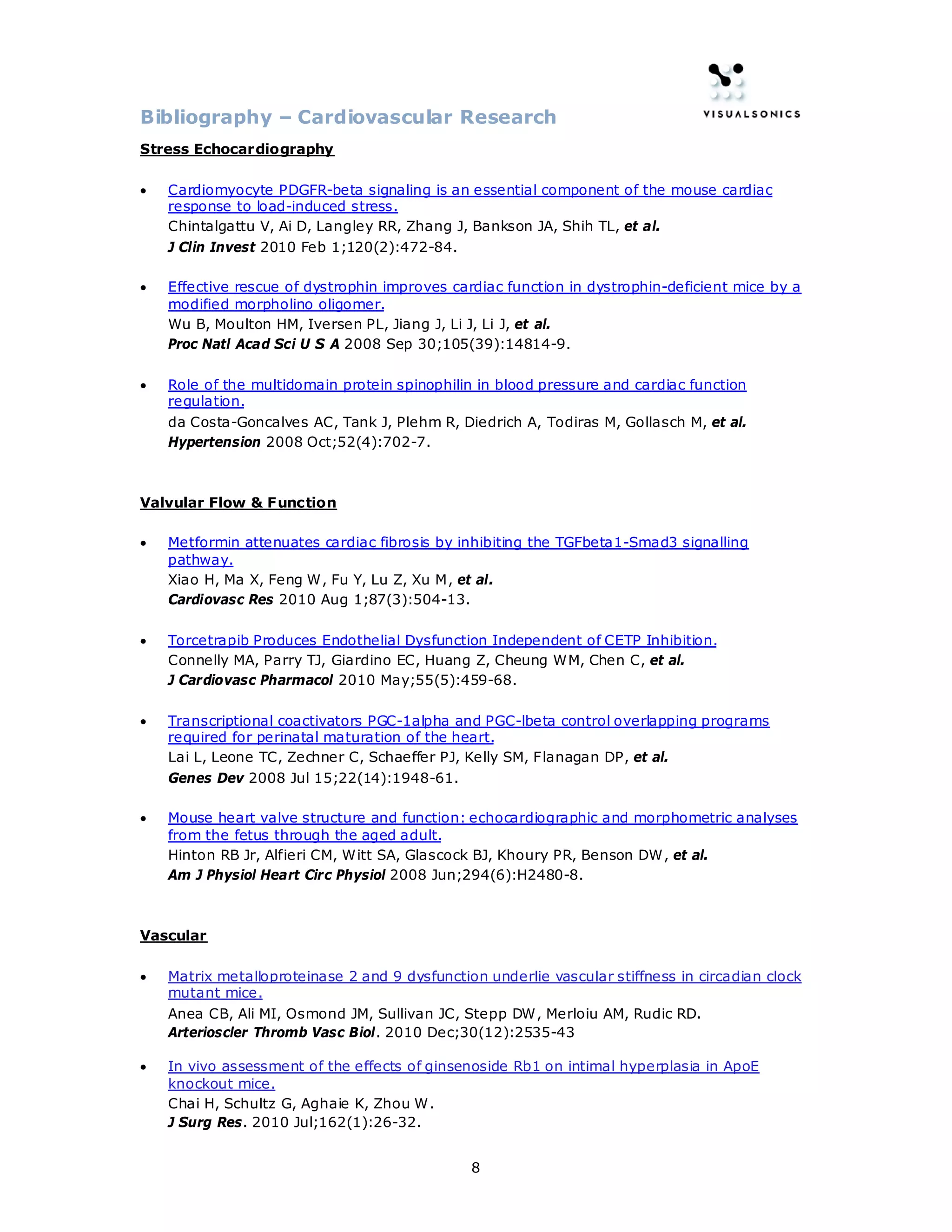 Bibliography: Cardiovascular Research | PDF | Heart and Cardiovascular ...