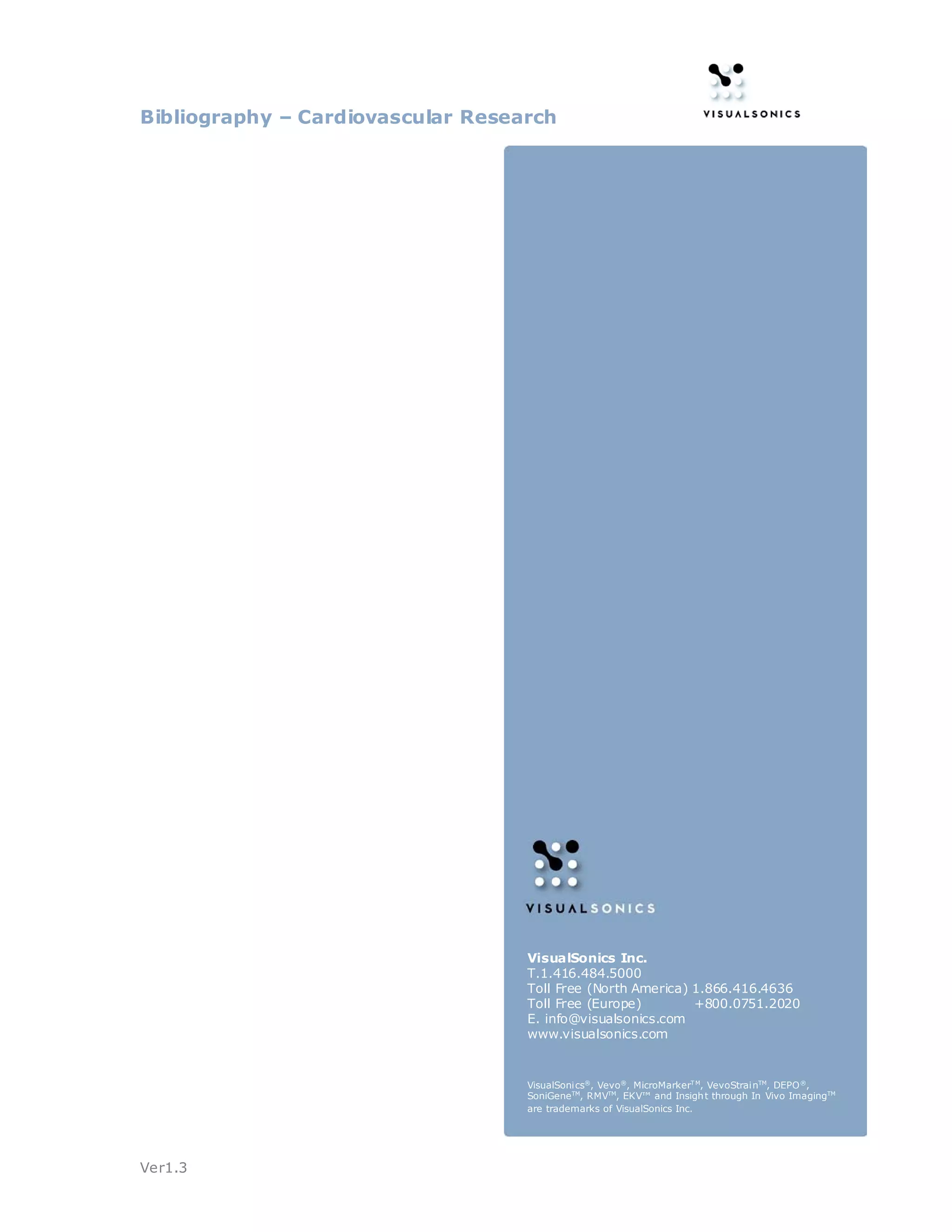 Bibliography: Cardiovascular Research | PDF | Heart and Cardiovascular ...