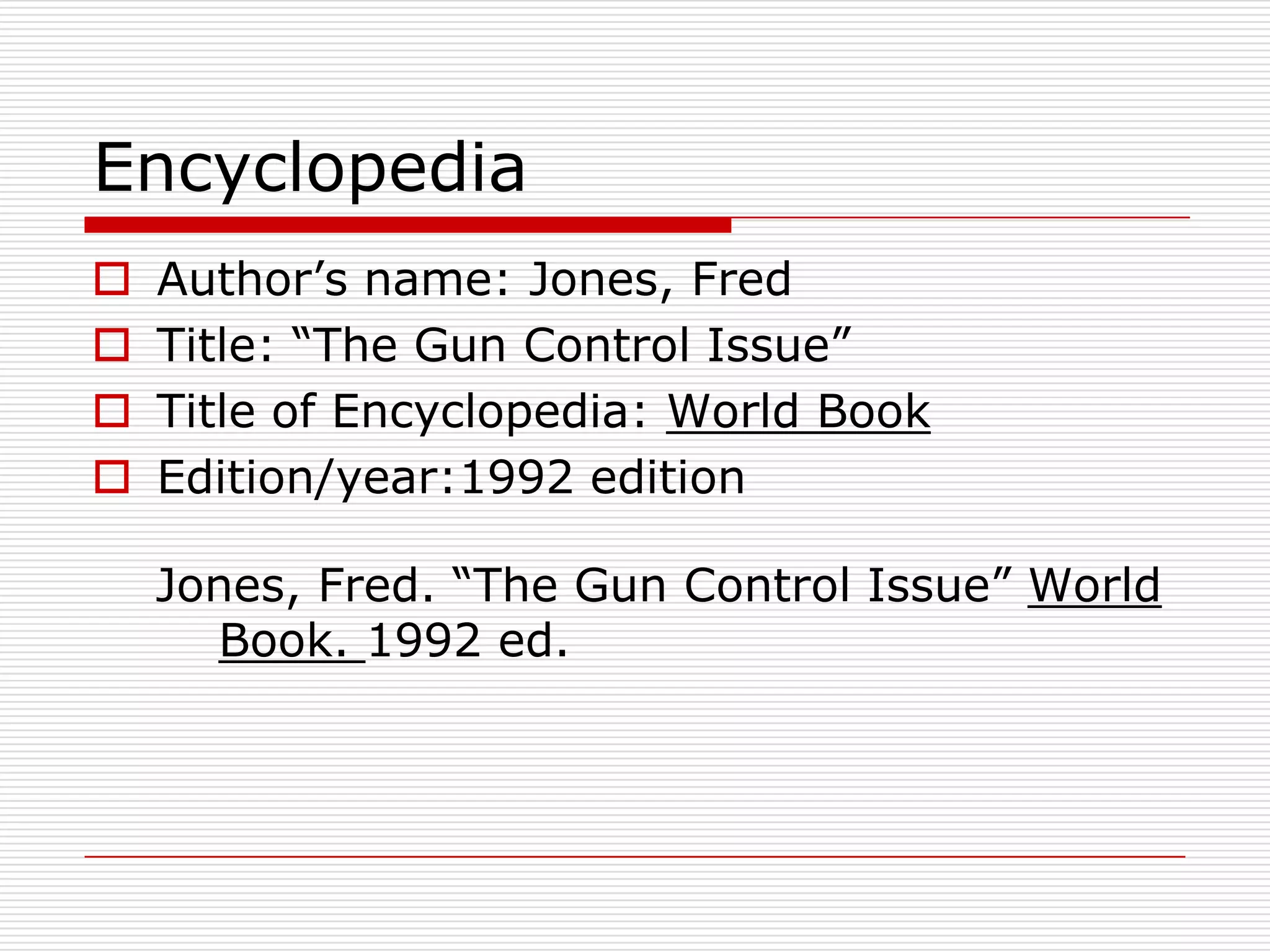 Bibliography Cards | PPTX | Books and Literature