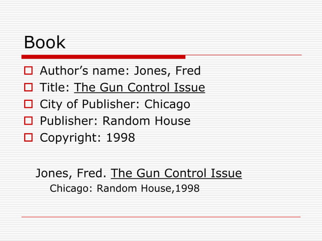 Bibliography Cards | PPT