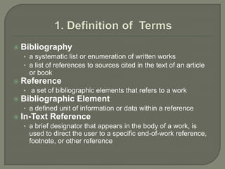 Different Bibliographic Form Standards | PPT