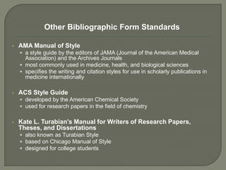 Different Bibliographic Form Standards | PPT