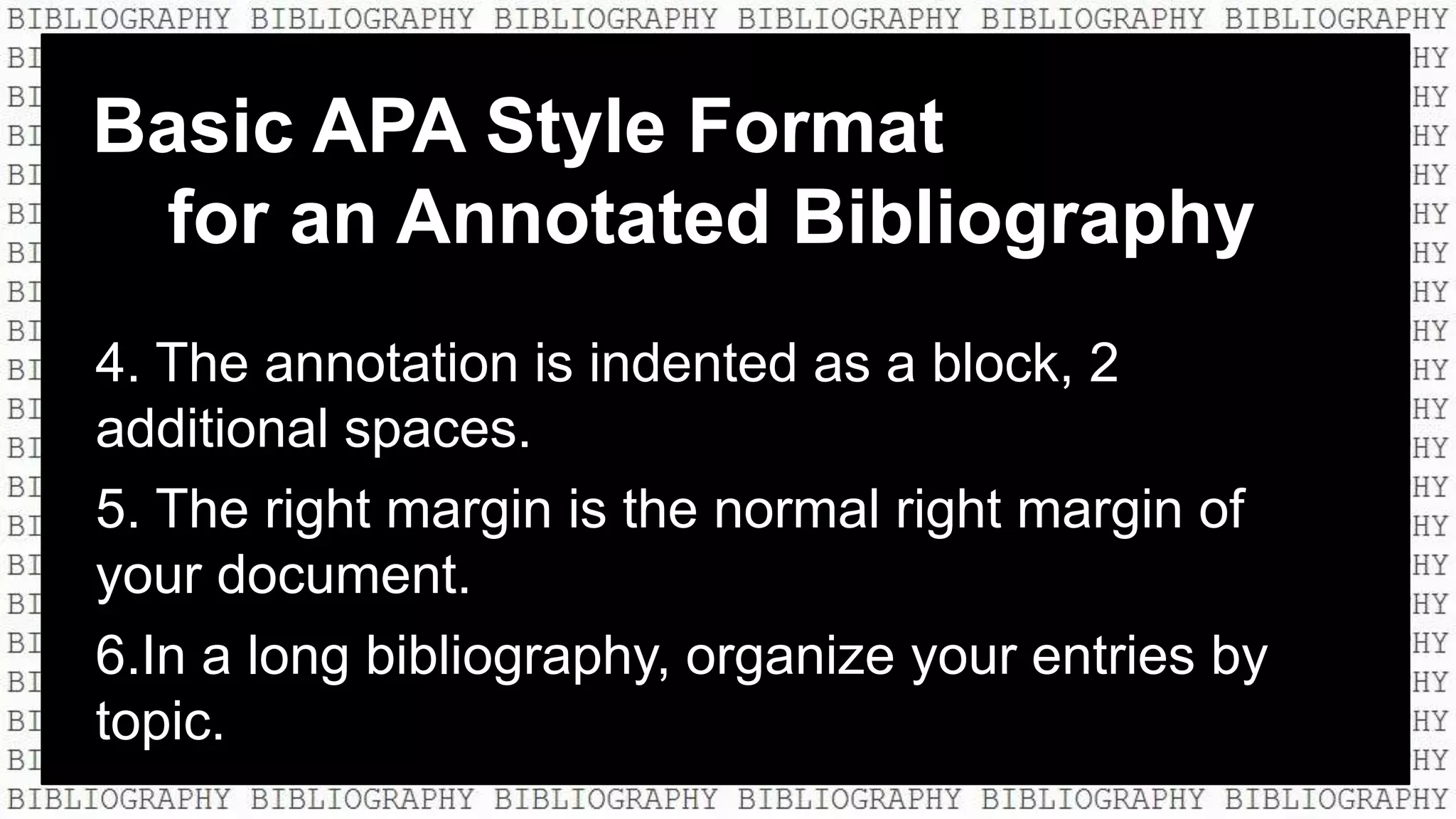 Bibliography presentation.ppt