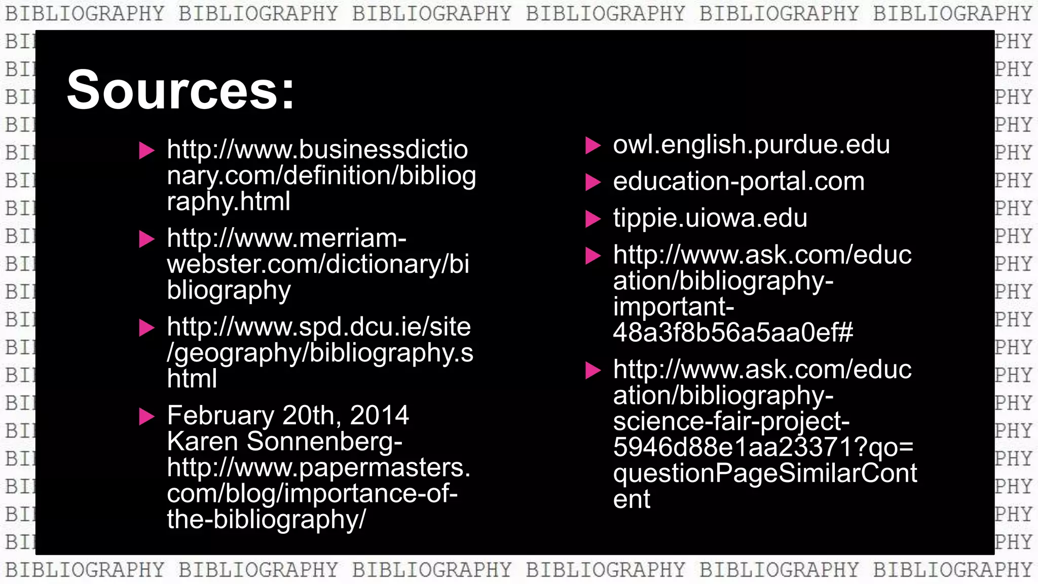 Bibliography presentation.ppt