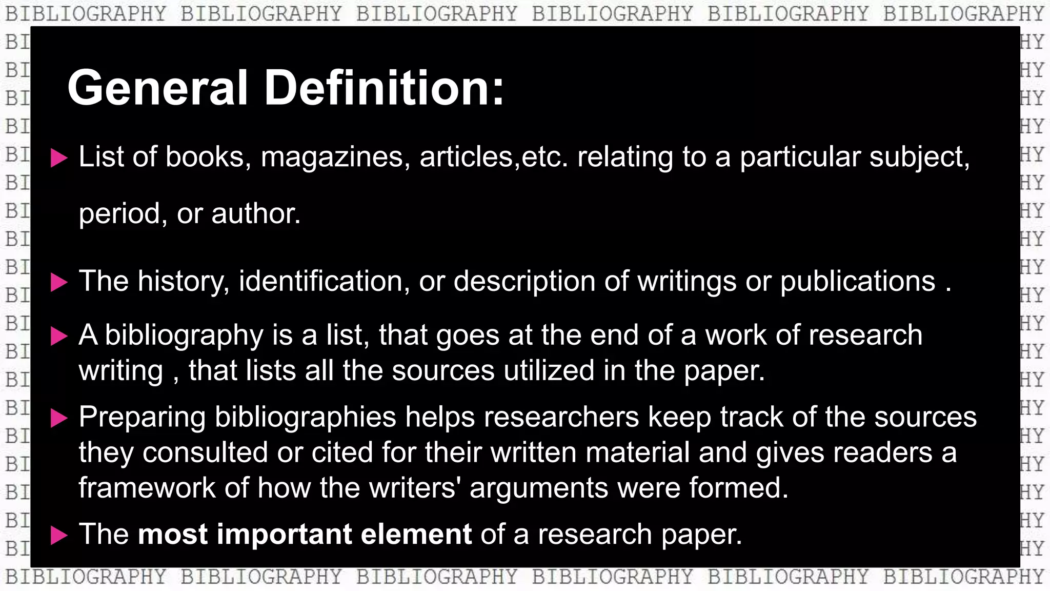 Bibliography presentation.ppt