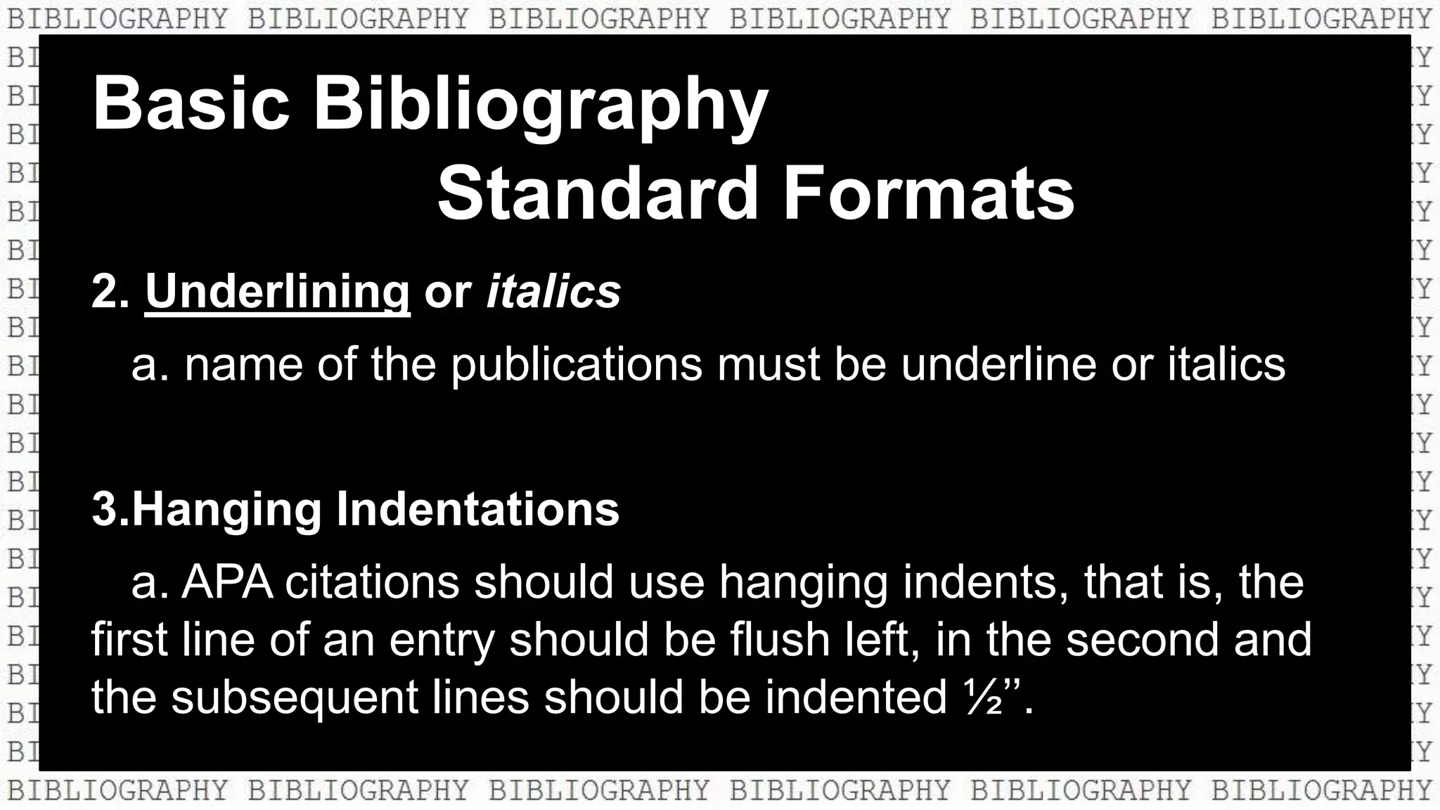 Bibliography presentation.ppt