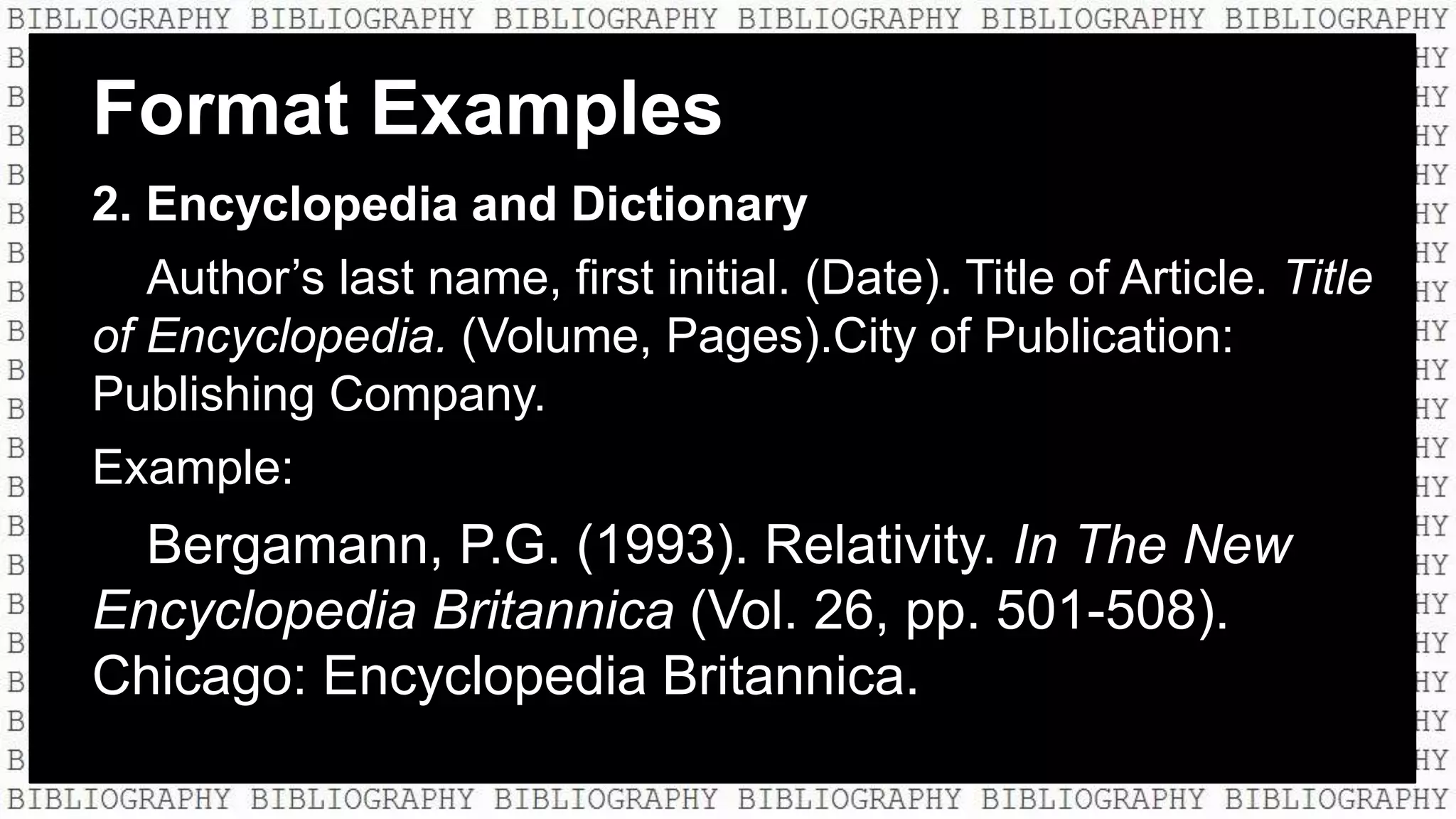 Bibliography presentation.ppt