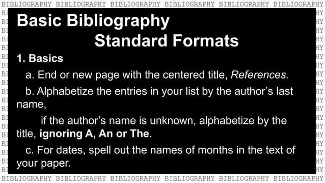 Bibliography presentation.ppt