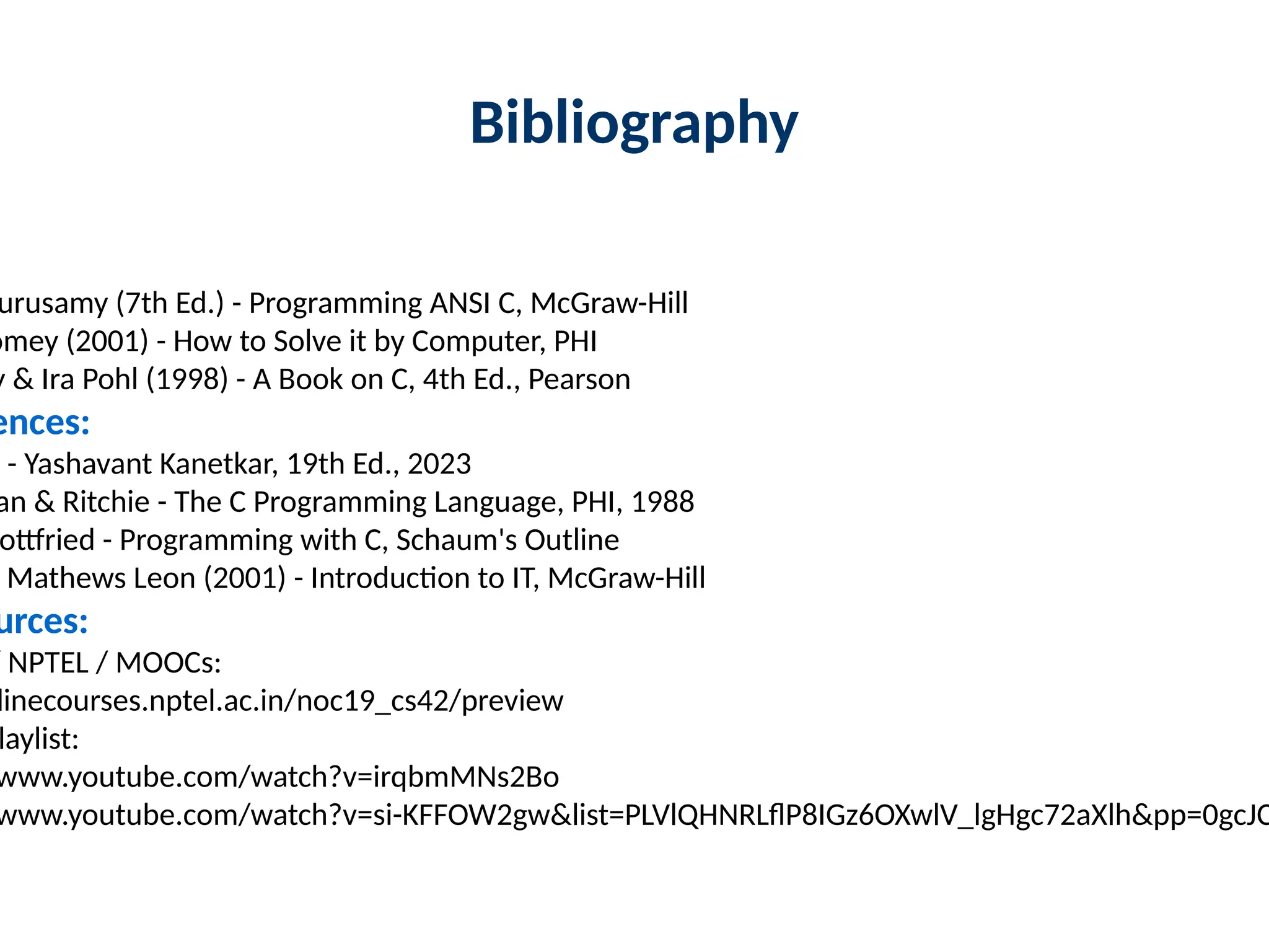 Bibliography_SlideFor C programming.pptx