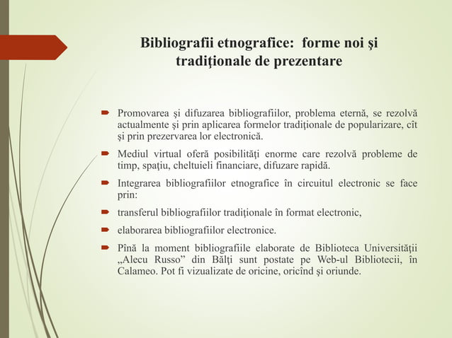 Ana NAGHERNEAC, Elena SCURTU, Maria FOTESCU. BIBLIOGRAFII ETNOGRAFICE ...