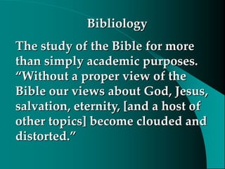 Bibliology | PPTX