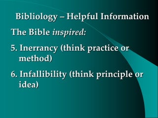 Bibliology | PPTX