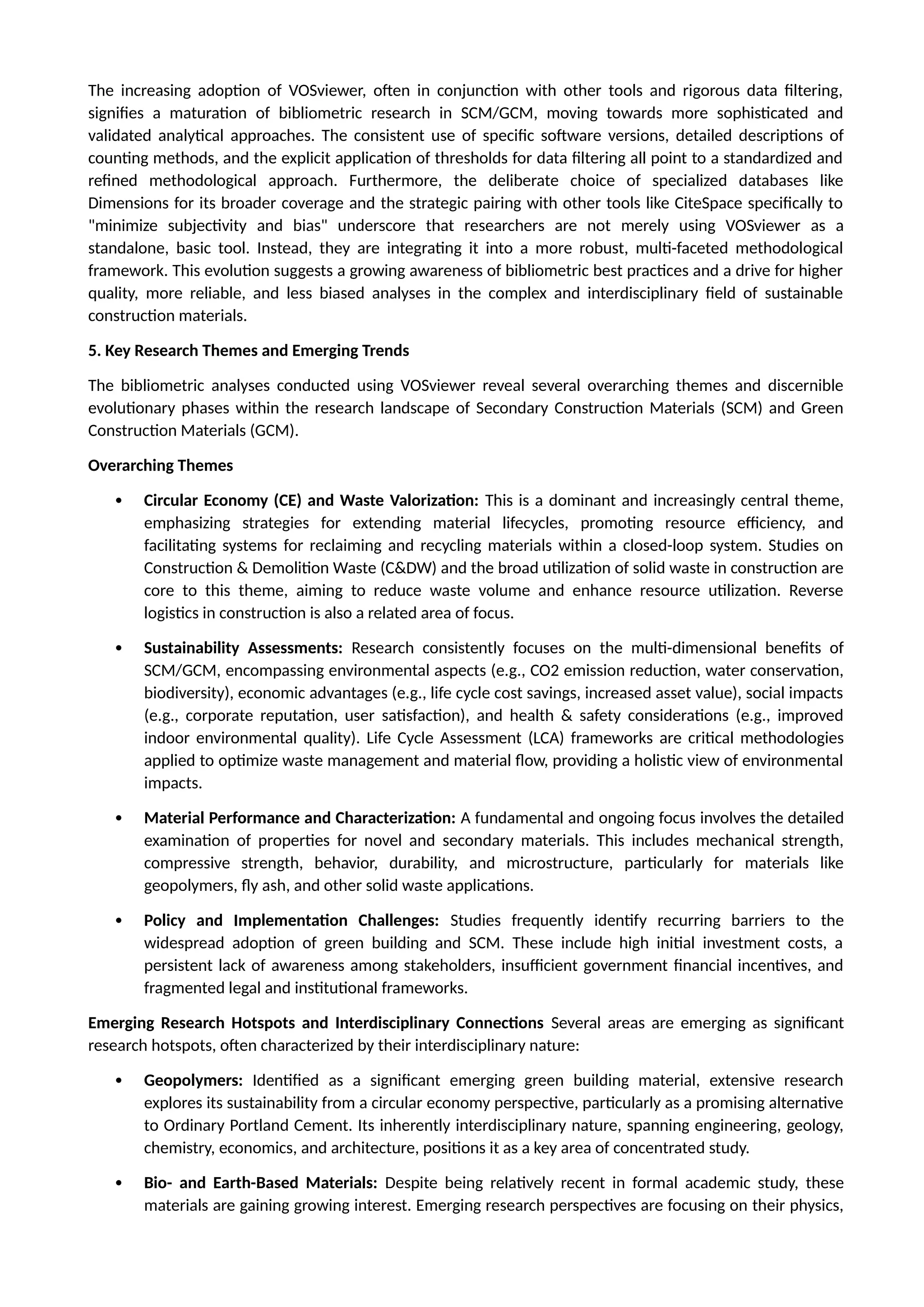 Bibliometric Analysis of Secondary and Green Construction Materials ...