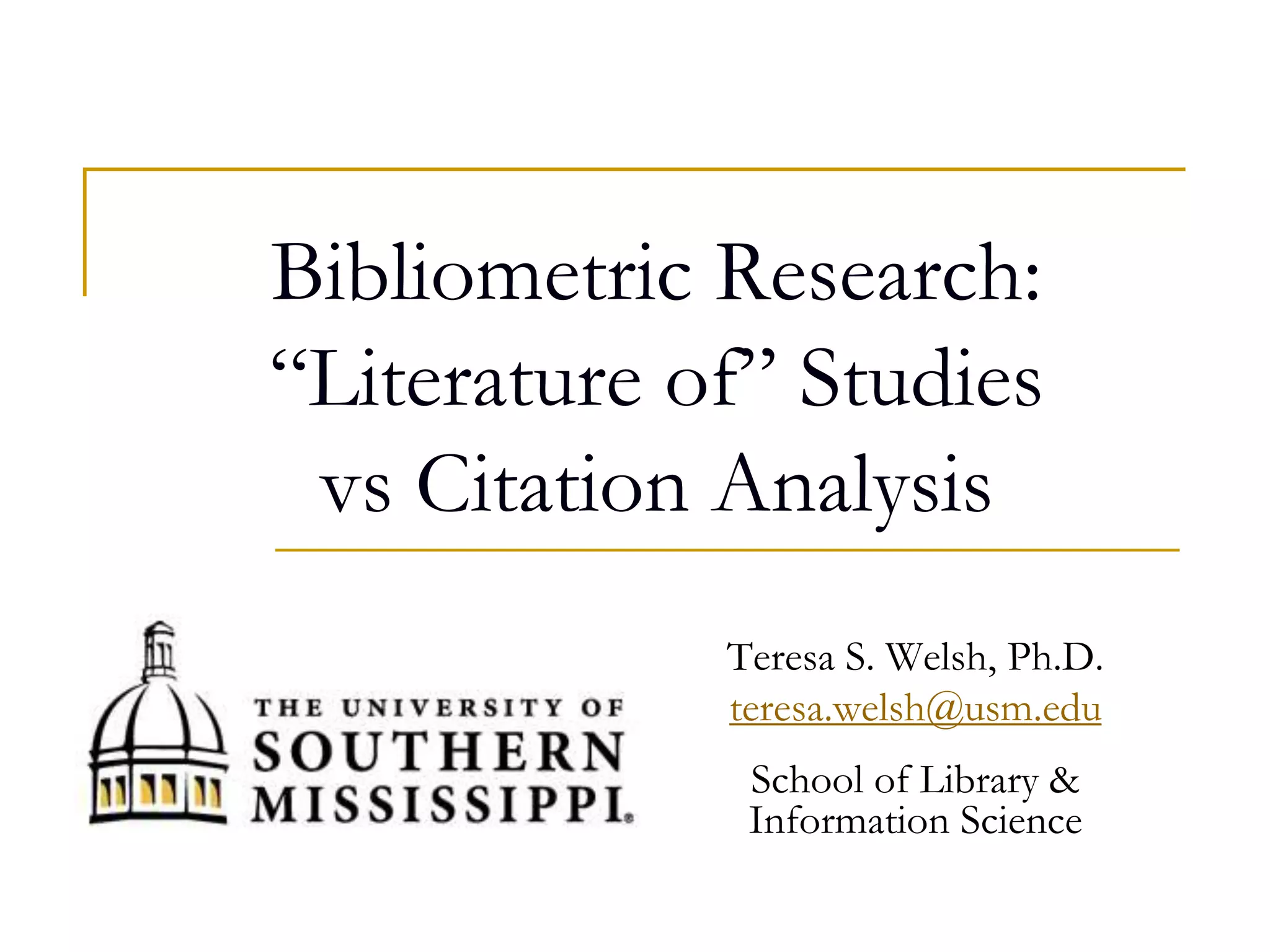 Bibliometrics | PPT