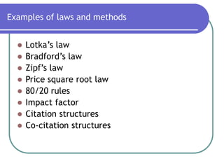 bibliometrics | PPT