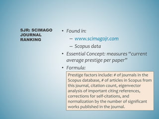 Overview of Citation Metrics | PPTX