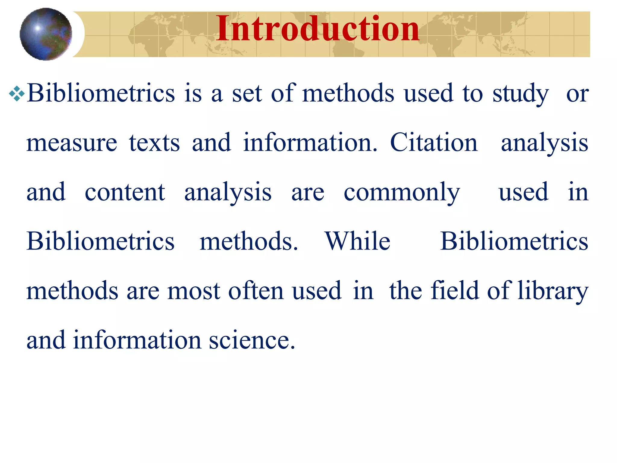 Bibliometrics law | PPTX