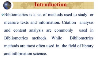 Bibliometrics law | PPTX